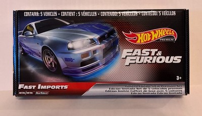 Hot Wheels Premium Fast & Furious FAST IMPORTS 5 Cars Box Set Nissan ...