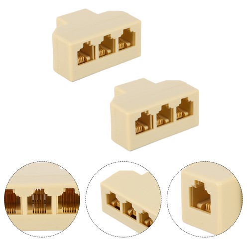 2 PCS Phone Wire Splitter Telephone Plug Adapter RJ11 Socket Wall ...