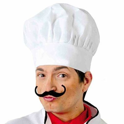 Chef Hat White Fabric Fancy Dress Cook Hat | eBay UK