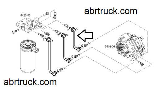 TUBO COMBUSTIBILE PASSAGGIO GASOLIO ADATTO A EUROCARGO TECTOR IVECO ...