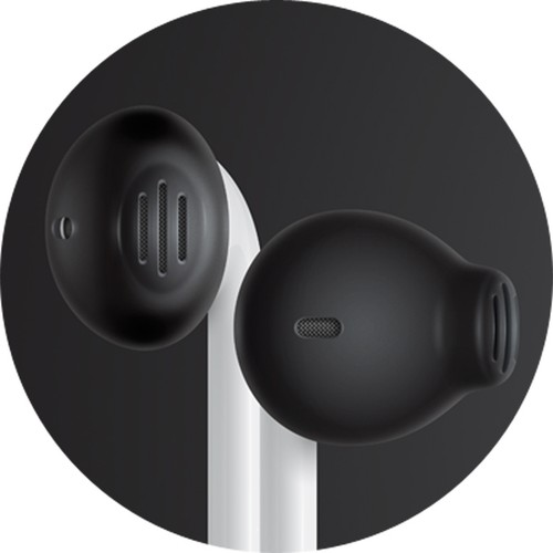 EarSkinz ES2 EarPod Covers - Jet Black - iPhone 7 / 6S / 6 / 5SE / 5S ...