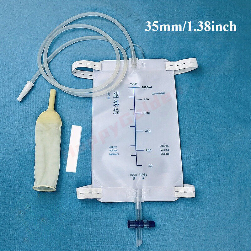 1/3/5/10 Pack Male Drainage Collector Men Latex Sleeve Type Urine Bag ...