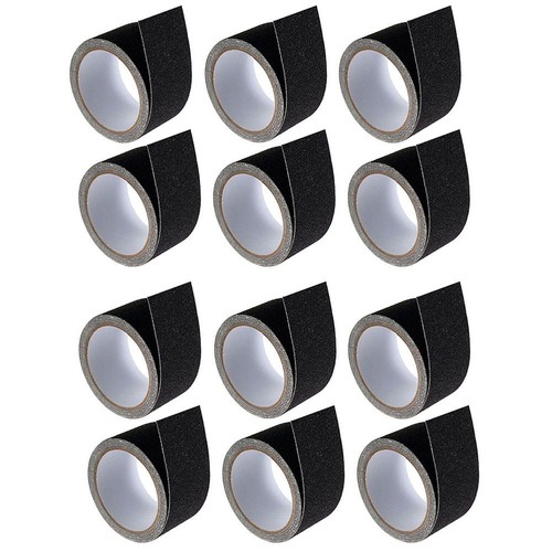 12x Anti-Slip Sticky Adhesive 48mm/3m Tape/Stickers f/ Floor/Stairway ...