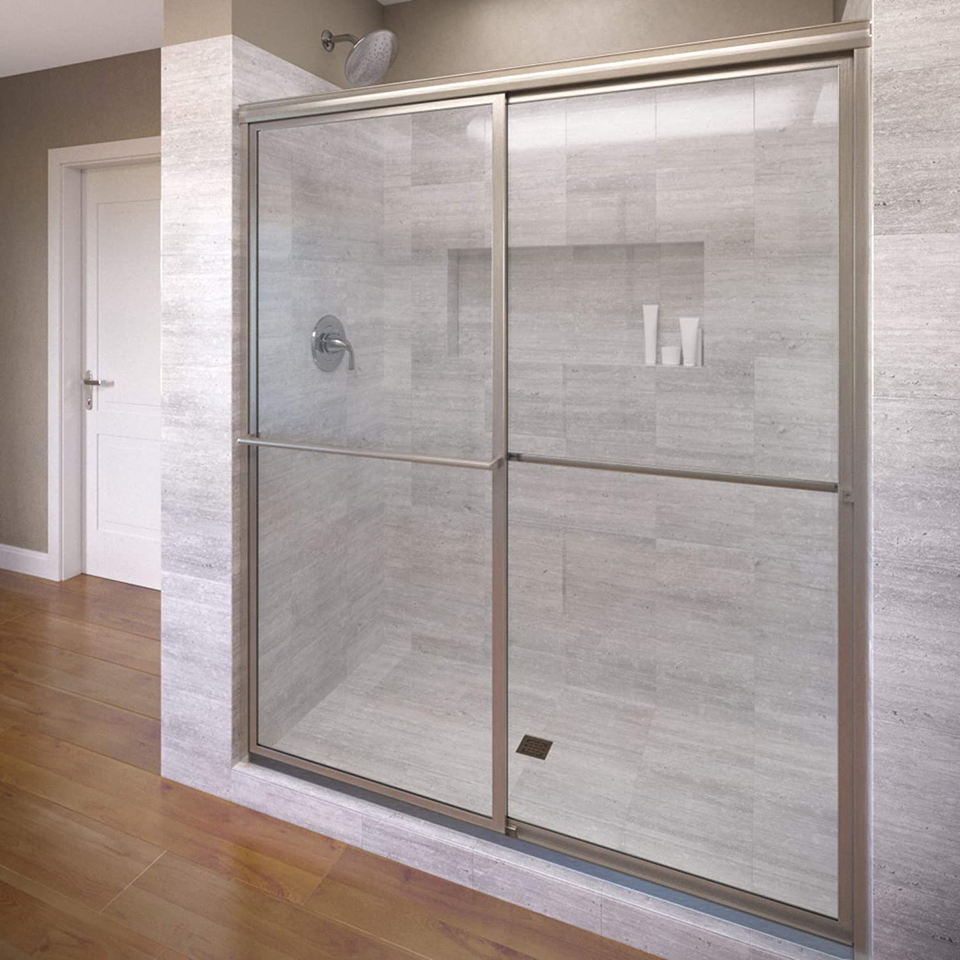 Basco ECPPDLX51BN Framed Sliding Shower Door Parts, Brushed Nickel | eBay