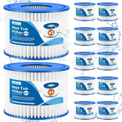 12 Pack Type VI Filter. Hot Tub and SPA Filter Replacement Cartridge ...