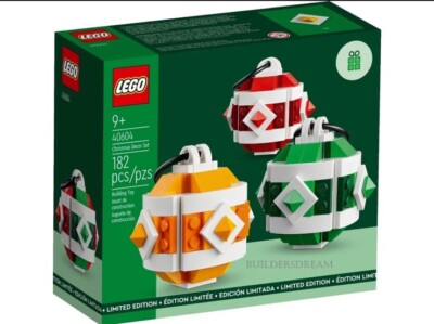 LEGO CHRISTMAS DECOR SET 40604 - Ornaments - New Factory Sealed - Ready ...
