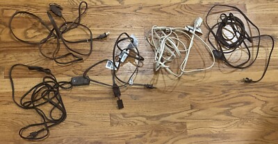 5 assorted brown white vintage extension cords | eBay