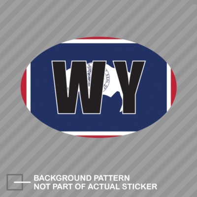 Wyoming State Flag Oval Sticker Decal Vinyl V2 WY | eBay