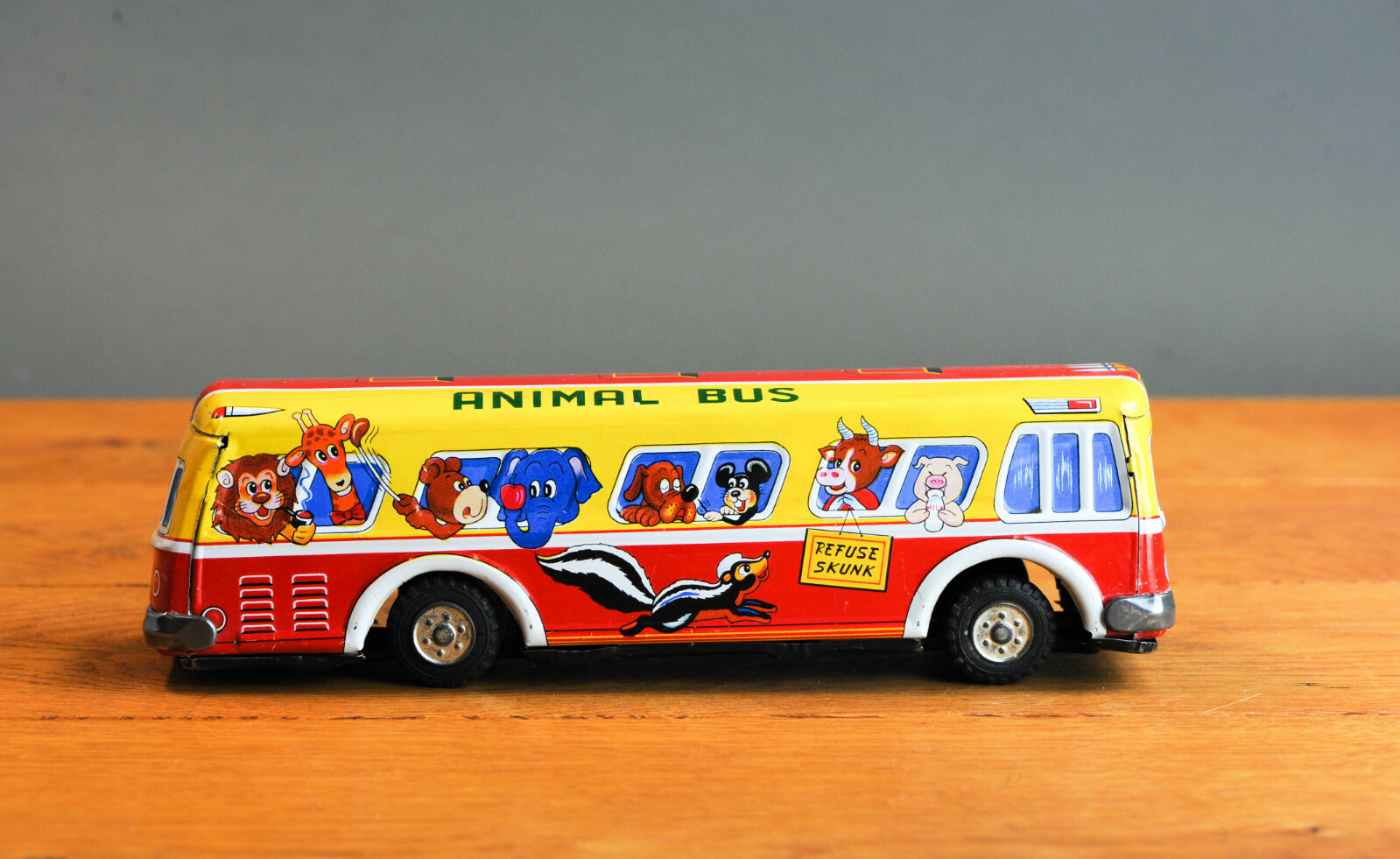 #Antique Tin Toy#Japanese Animal Bus Continental Trailwas Touring Car ...