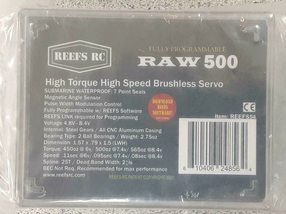 Reefs RC Raw 500 High Torque/Speed Digital Servo High Voltage REEFS54 ...