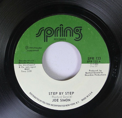 Soul 45 Joe Simon Step By Step / Talk Ne Bother Me Sur Ressort Records ...