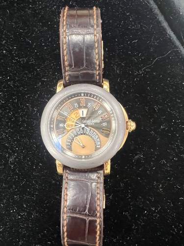 Gérald Genta Arena Bi-Retro Rose Gold 44mm Watch Grey Dial Tantalum Bezel | eBay