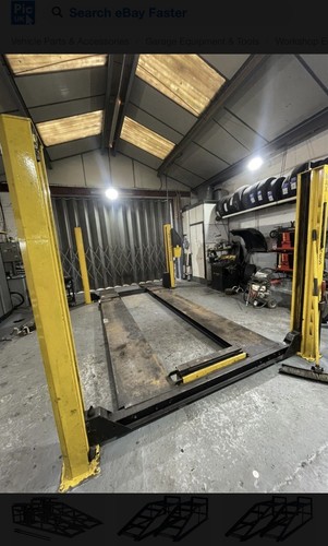 HEAVY DUTY 4 POST SERVICE LIFT 5.5 TONNES PNEUMATIC LOCK! FOUR POST ...