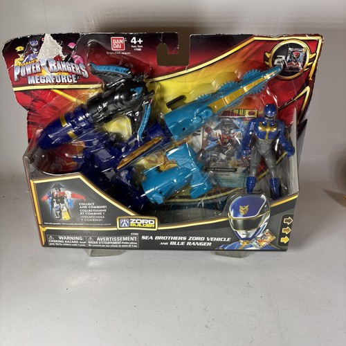 Power Rangers Megaforce Zord Builder BLUE Ranger w. SEA brothers zord ...
