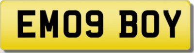 EM EMO BOY Private Cherished Registration Number Plate | eBay UK