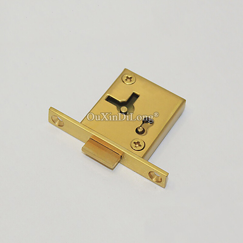 2PCS Antique Pure Brass Drawer Lock Furniture Cupboard Locker File ...
