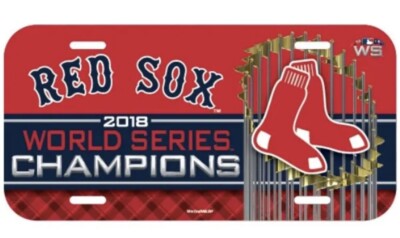 Boston Red Sox World Series Champs 2018 Plastic License Plate | eBay