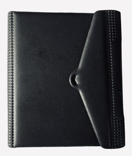 NEW Vtg Mead Cambridge Planner Black Monthly Binder Hook Loop Flap with ...