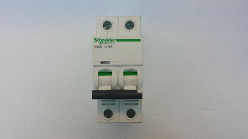 Schneider Electric 2 Pole Circuit Breaker iC60N C16A C16 16A 415V ...