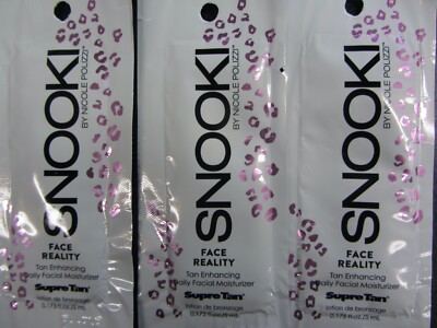 5 PACKETS SNOOKI FACE REALITY INTENSIFIER FACIAL TANNING LOTION by ...