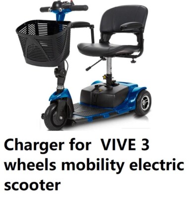 🔥ac adapter Battery Charger for VIVE 3 wheels mobility electric scooter ...