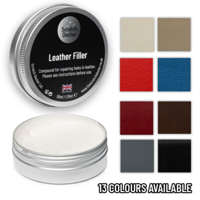 Leather Flexible Repair Filler in 12 Colours. Repair Cracking, Holes ...
