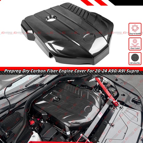 For 20-25 Toyota Supra A90 A91 MK5 Prepreg Carbon Fiber Engine Cover ...