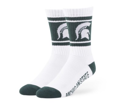 Michigan State Spartans Socks ‘47 Brand Duster Large White Men’s 9-13 ...