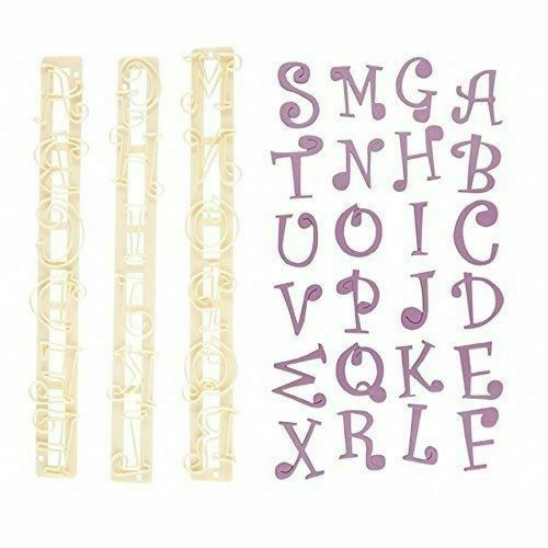 Genuine FMM Funky Alphabet & Number Icing Fondant Cutter Tappits Set of ...