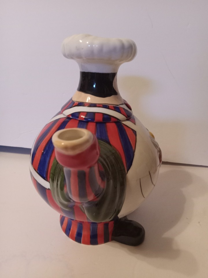 Trisa Hand Painted Ceramic Aproned Chef Whimsical Teapot - Cute Teapot ...