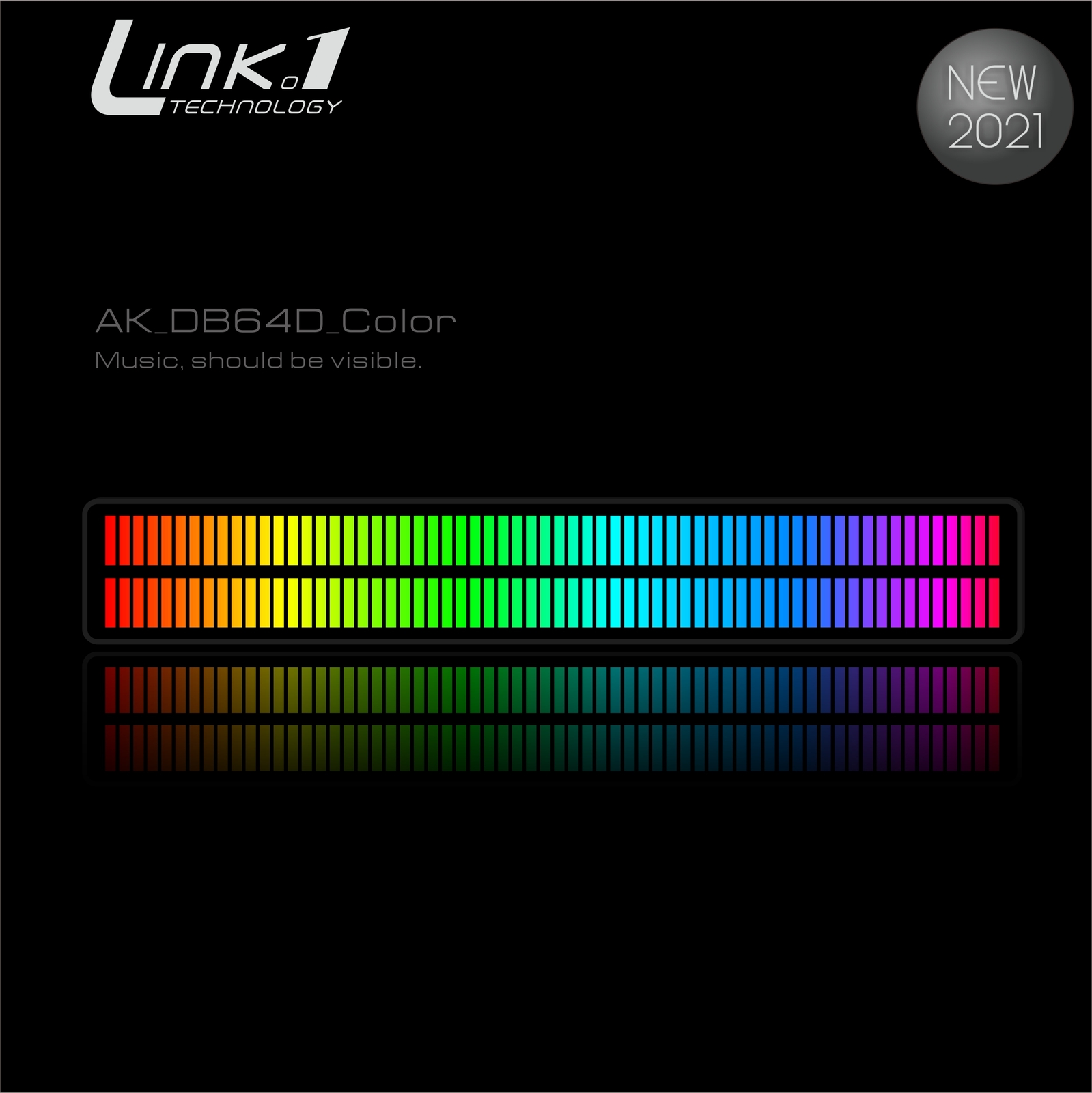 Dual Channel RGB LED Sound Level Meter Music Spectrum Visualizer Audio ...