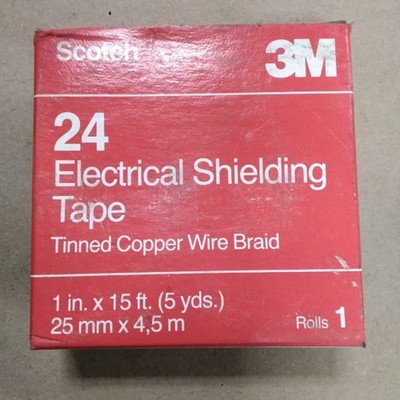 3M Scotch 24 Electrical Shielding Tape 1" x 15 feet Tinned Copper Wire ...