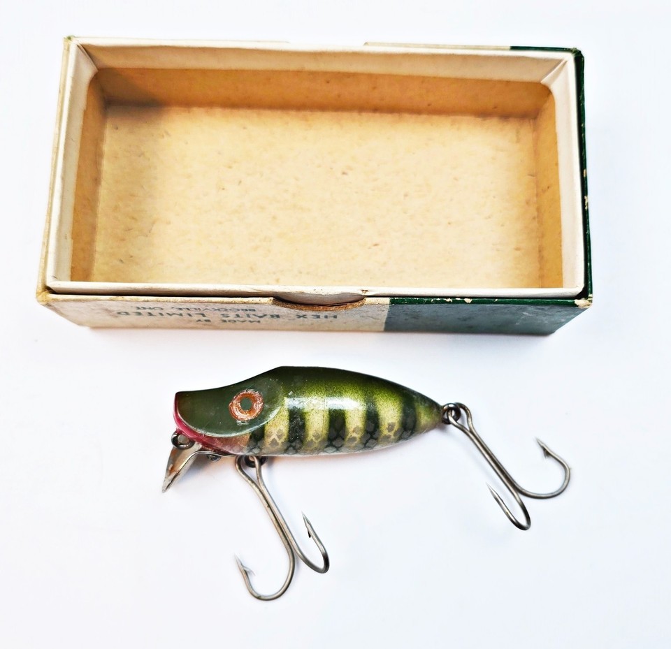 Nice Hex Bunty Lure Pike Scale In Box ONT 1950s EX | eBay