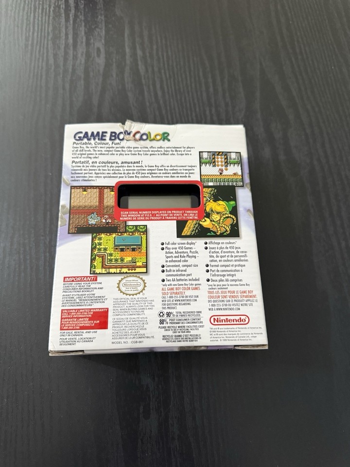 Nintendo Gameboy Color Atomic Purple Complete in Box and Tested | eBay