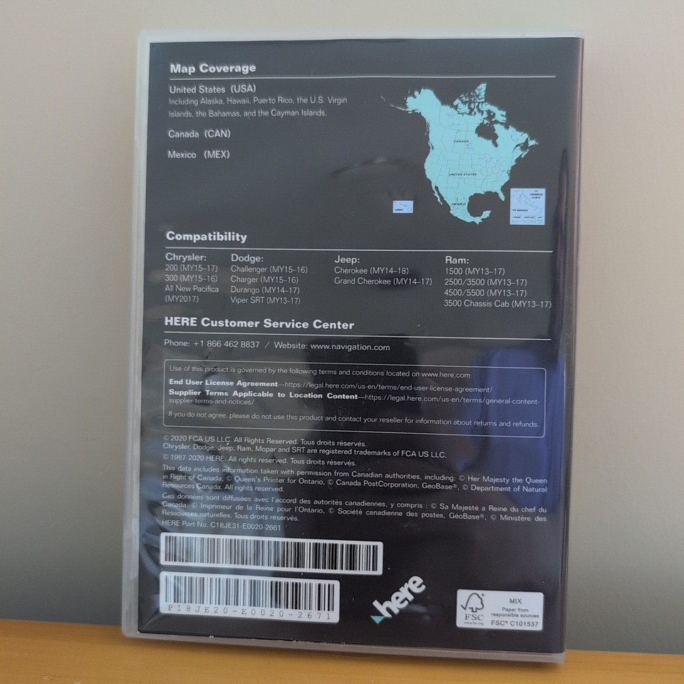 Uconnect Navigation Map Update North America Uconnect 8.4AN (RA4) USB ...