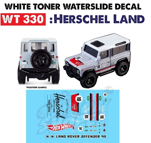 WT330 White Toner Waterslide Decals # Herschel Land #Custom 1:64 ...
