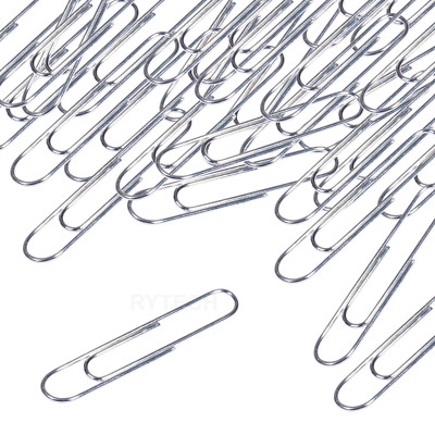 50mm Giant Plain Paper Clips Polished Steel Large Office Filing Box ...