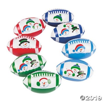 Snowman Football Mini Football Stocking Stuffer 4ct | eBay