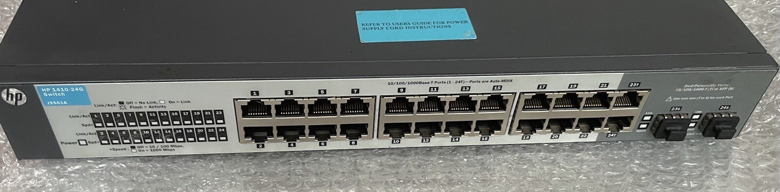 HP SWITCH 1410-24G J9561A 24-PORTS GIGABIT ETHERNET SWITCH | eBay