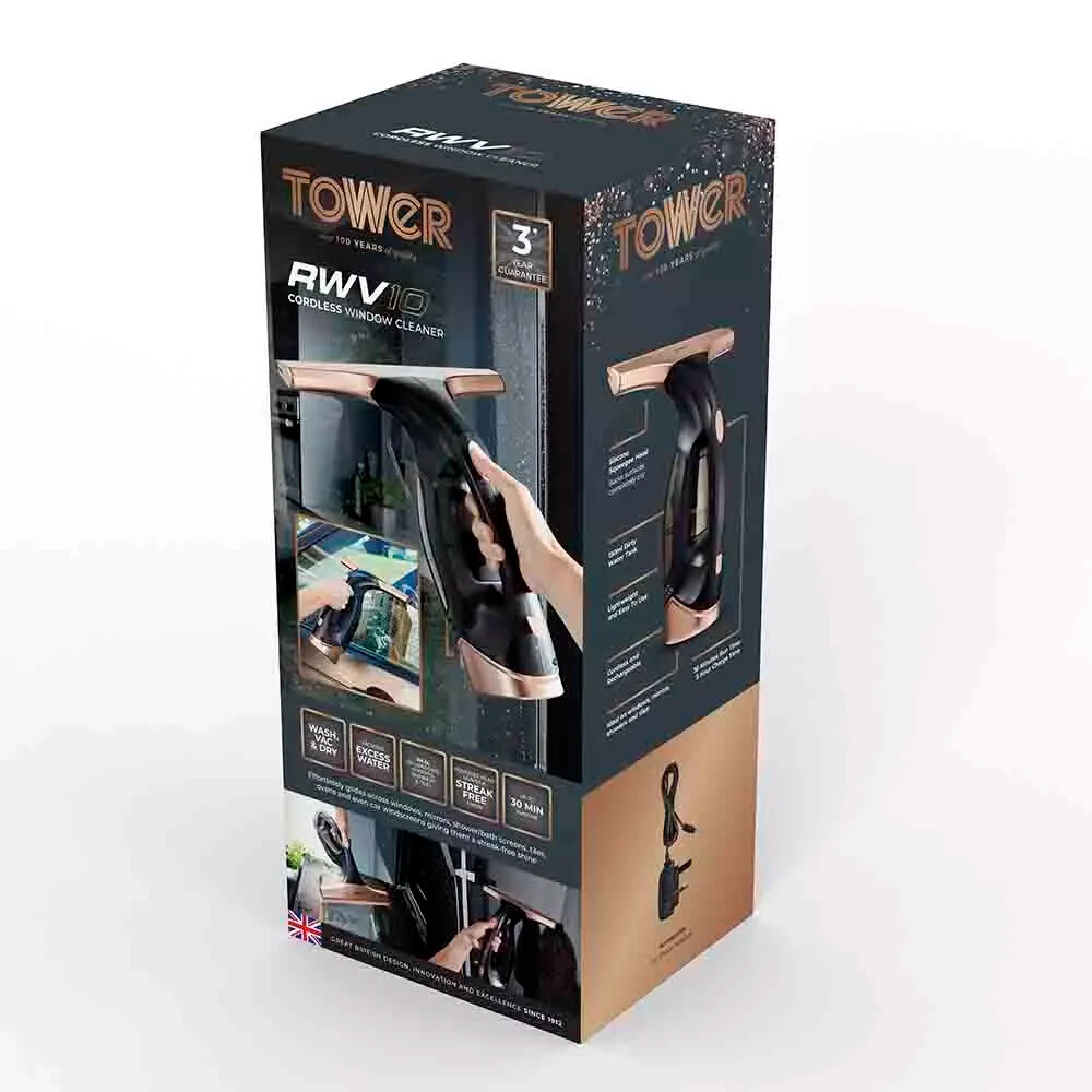 Tower Cordless Window Vac Glass Cleaner RVW10 - Rose Gold | eBay