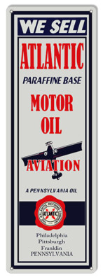 Vintage Style Metal Sign Atlantic Pure Oil Aviation 8 x24 | eBay