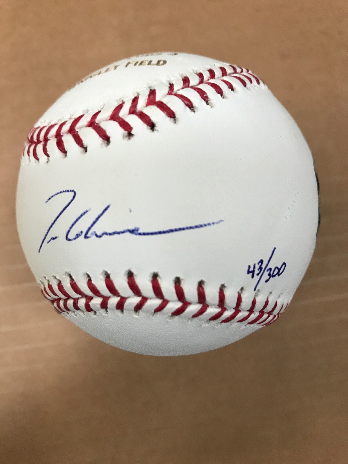 Tom Glavine Signed Baseball 300th Win MLB Mounted Memories ...