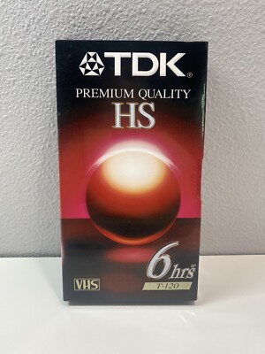 VHS Video Tapes TDK HS Premium Quality T120 Minutes 6 Hours EP/ 1 Tape ...