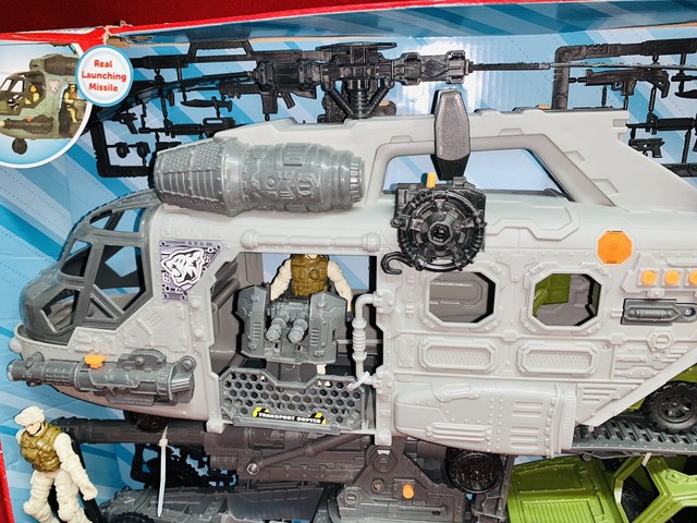 Kid Connection Large Military Action Figures Helicopter Play Toy Set 57 ...