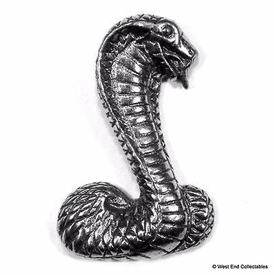 King Cobra Snake Pewter Pin Brooch Badge -UK Hand Made- Reptile Python ...