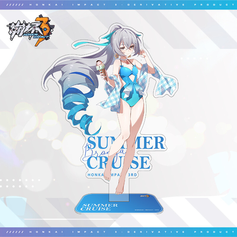 Honkai Impact 3 Bronya Acrylic Double sided Anime Stand Figure Decor ...