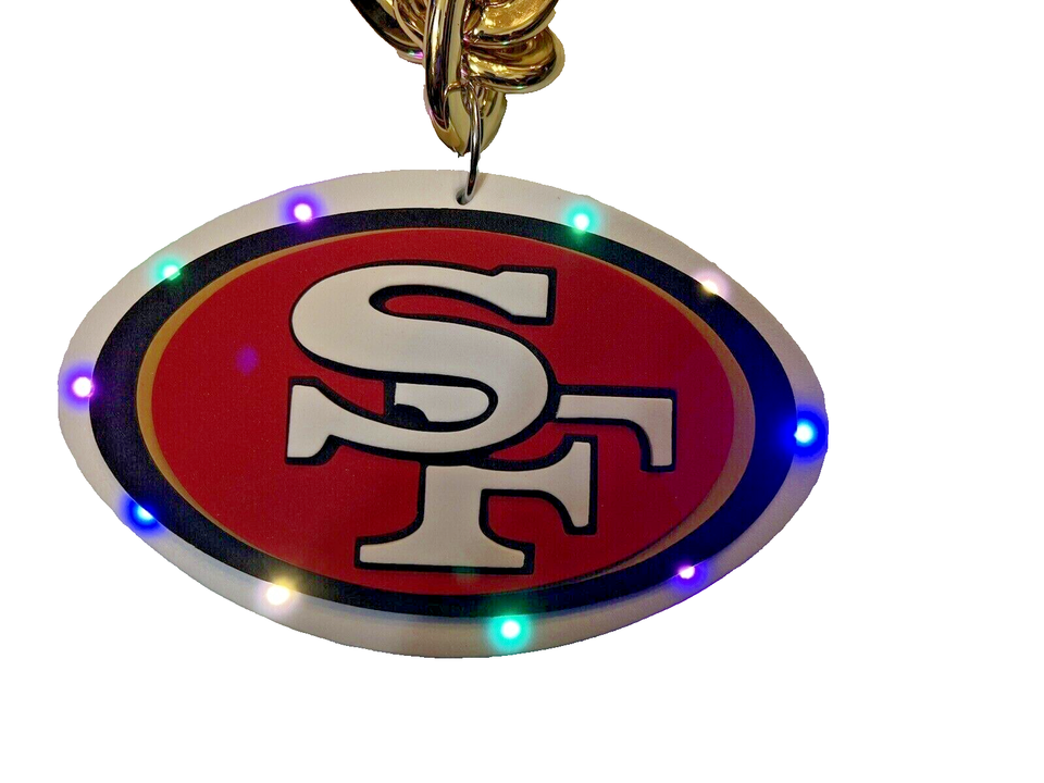 San Francisco 49ers NFL LED Light Up Fan Chain Necklace-Gold Chain | eBay
