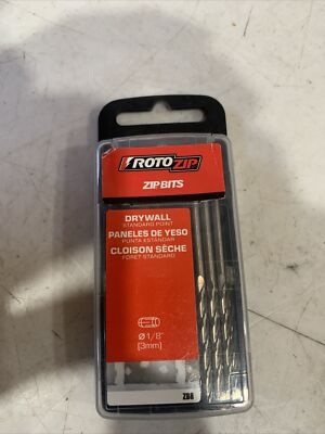 RotoZip ZB8 1/8" Guide Point Drywall Cutting Zip Bit - 8-Pack | eBay