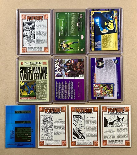 Marvel Cards Collection - Wolverine. Metal, Gold Sig, Pblast, Vintage ...