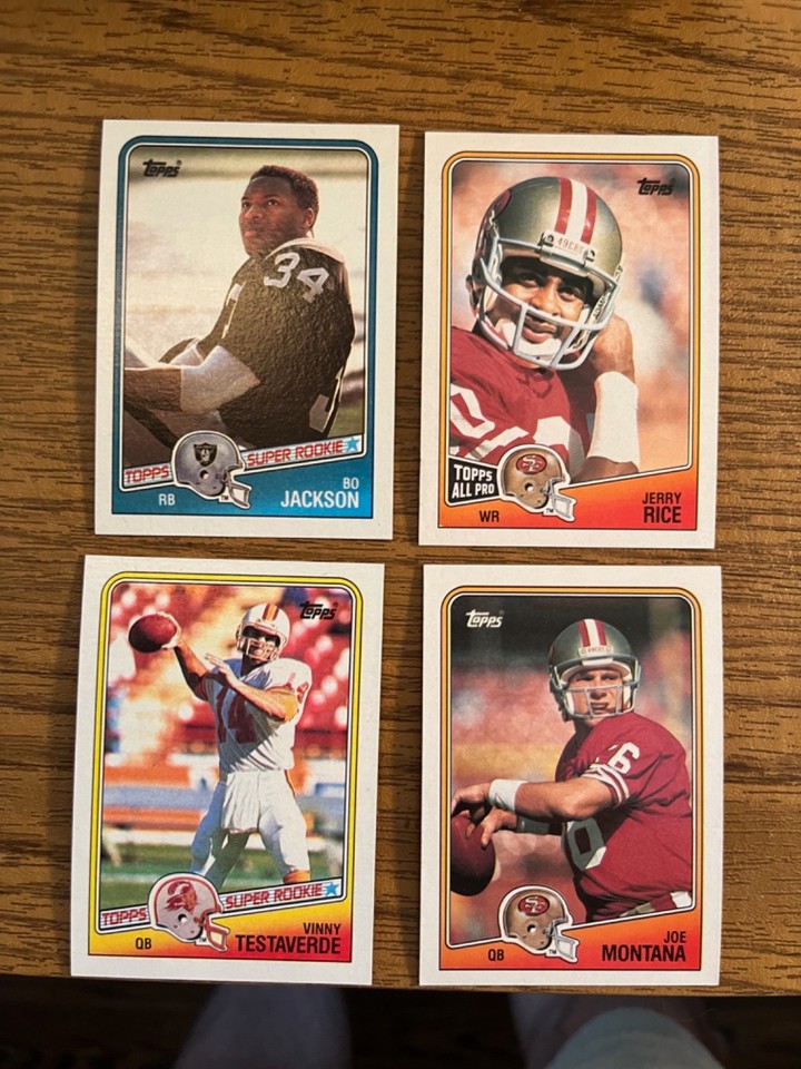1988 Topps Football Complete Set with Bo Jackson & Vinny Testaverde ...